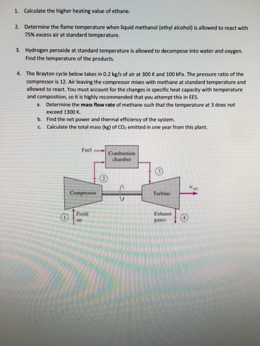 Solved Calculate the higher heating value of ethane. | Chegg.com