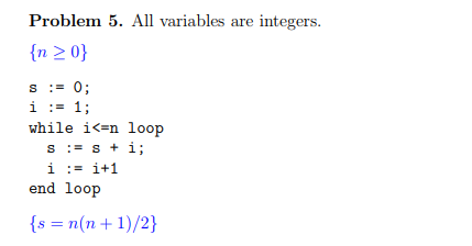 Solved Formal Hoare triple proof problem. This question has | Chegg.com