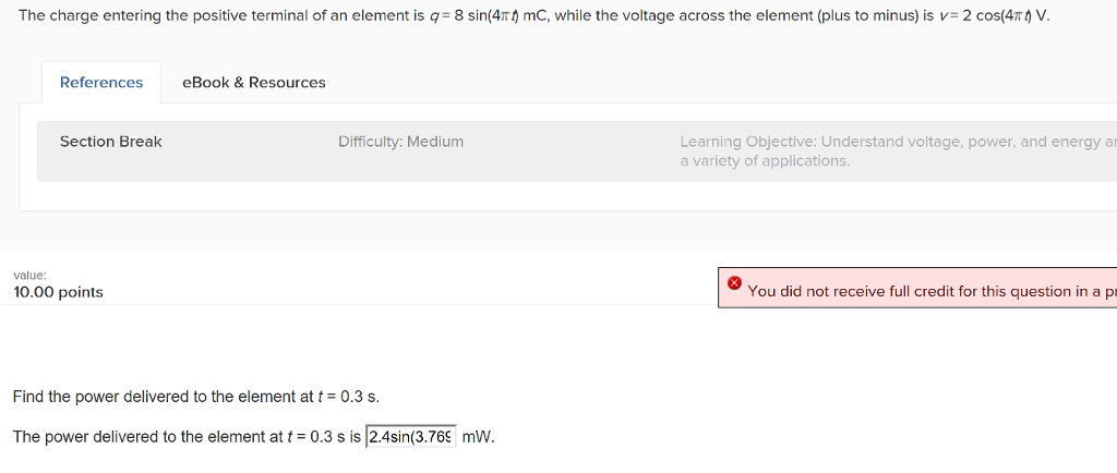 Solved How much charge is represented by the given amount of | Chegg.com