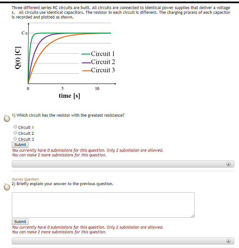 Solved Three different series RC circuits are built. All | Chegg.com