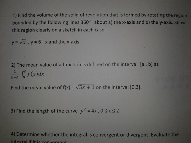 Solved Find the volume of the solid of revolution that is | Chegg.com