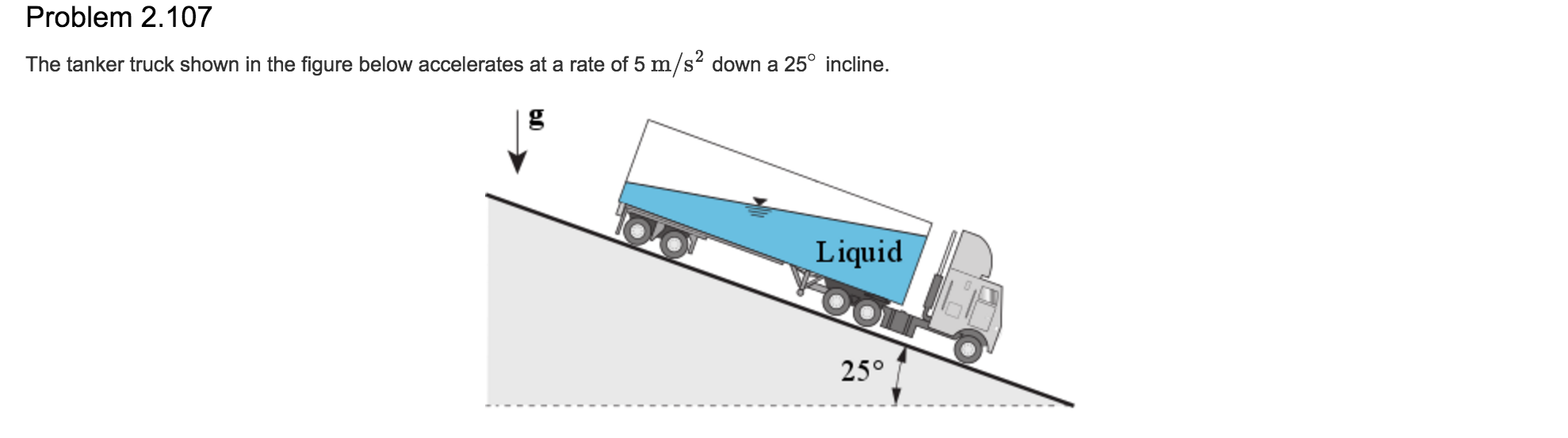 Solved The tanker truck shown in the figure below | Chegg.com