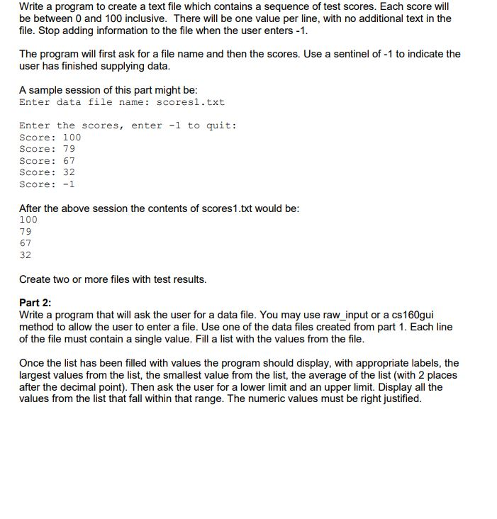 Solved Write a program to create a text file which contains | Chegg.com
