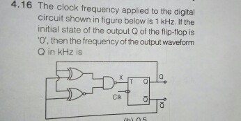Solved The clock frequency applied to the digital circuit | Chegg.com