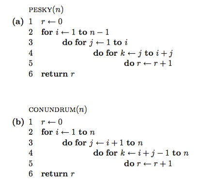 Solved For the following two loops, express the worst case | Chegg.com