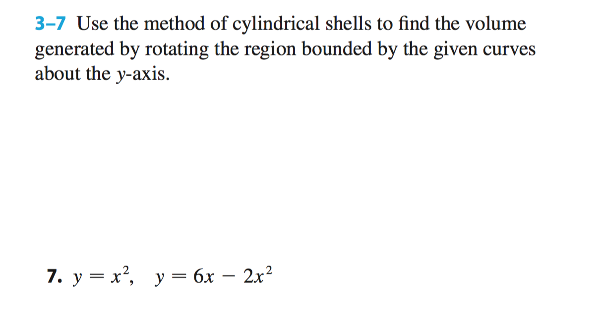 Solved Use the method of cylindrical shells to find the | Chegg.com