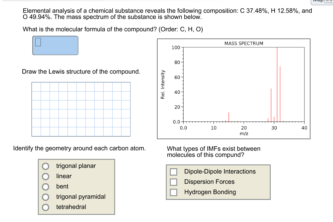 Solved Elemental analysis of a chemical substance reveals | Chegg.com