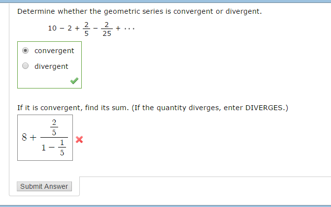 Solved Determine whether the geometric series is convergent | Chegg.com