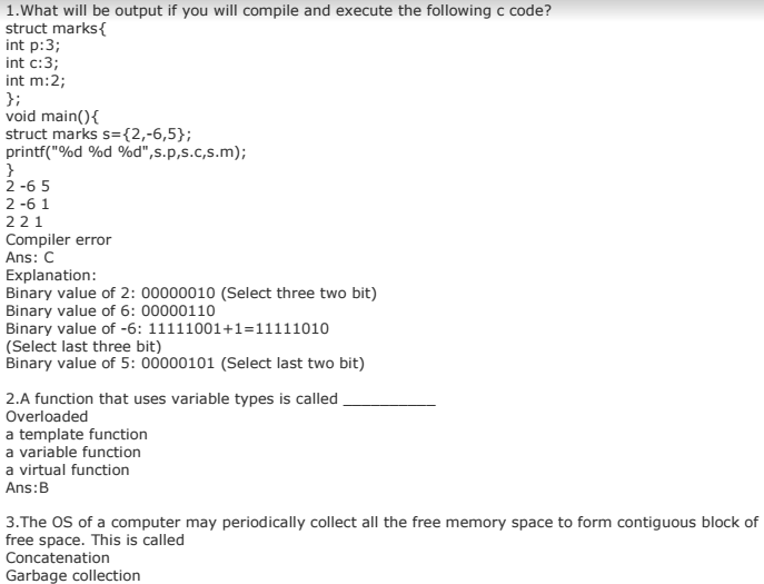 Solved 1 What Will Be Output If You Will Compile And Execute