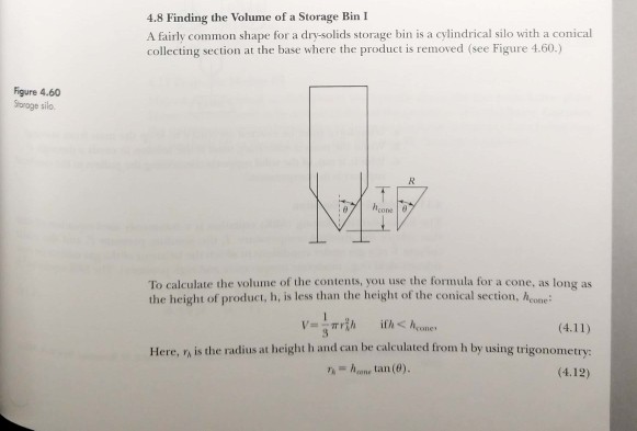 Solved 4.8 Finding the Volume of a Storage Bin I A fairly | Chegg.com