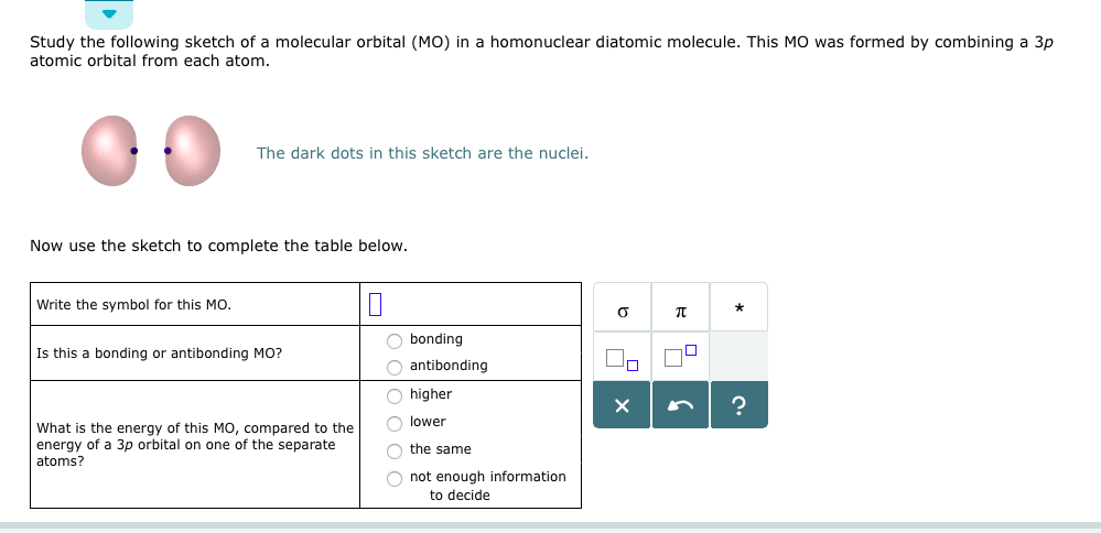 Solved Study the following sketch of a molecular orbital | Chegg.com Solved Study the following sketch of a molecular orbital | Chegg.com