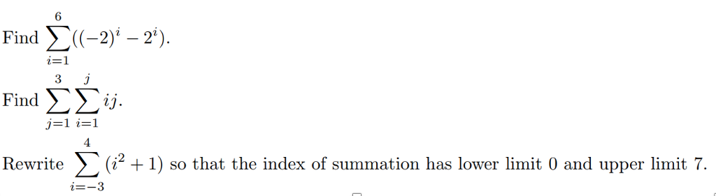 Solved Discrete Math. Need help finding the sum for the | Chegg.com