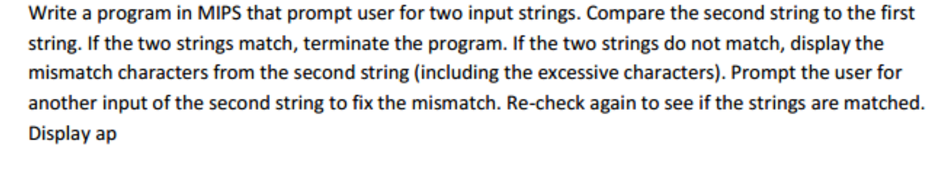 Solved Write A Program In Mips That Prompt User For Two