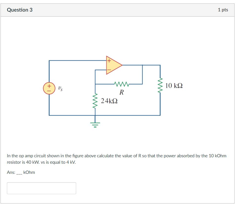 Solved In the op amp circuit shown in the figure above | Chegg.com