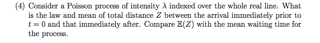 Consider a Poisson process of intensity lambda | Chegg.com
