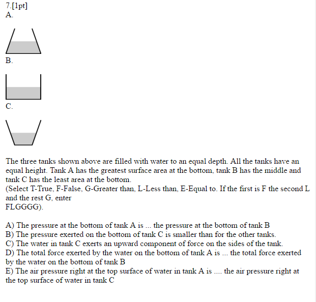 Solved The three tanks shown above are filled with water | Chegg.com