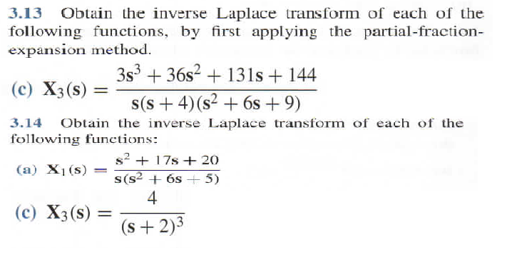 Solved Obtain the inverse Laplace transform of each of the | Chegg.com