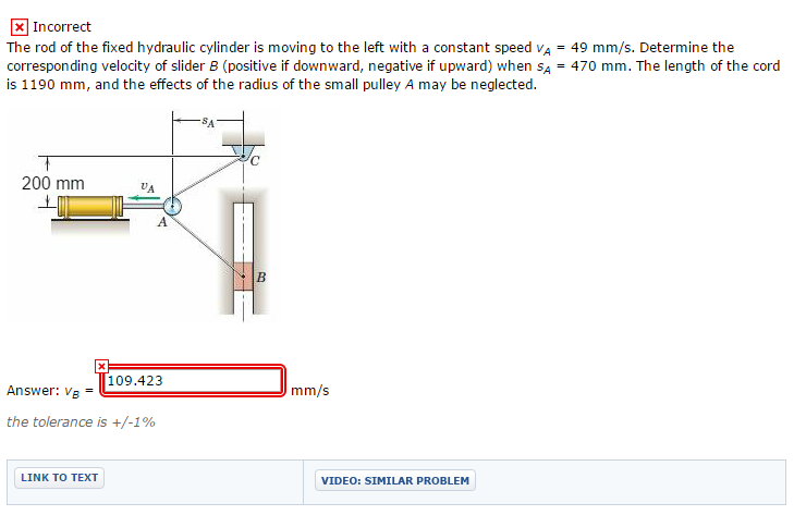 Solved The rod of the fixed hydraulic cylinder is moving to | Chegg.com