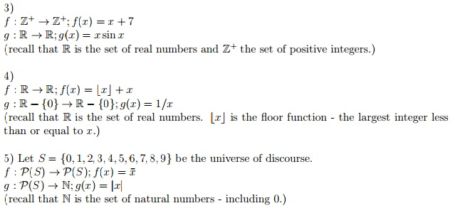 discrete math f o g For problems 3-5, answer the | Chegg.com