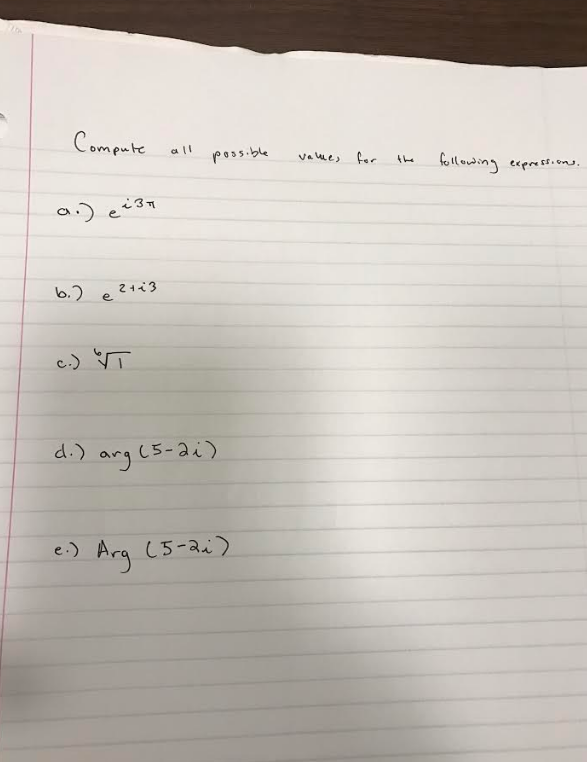 Solved: Compute All Possible Values For The Following Expr... | Chegg.com