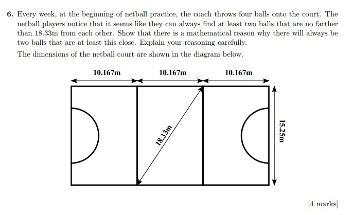Solved 6. Every week, at the beginning of netball practice, | Chegg.com