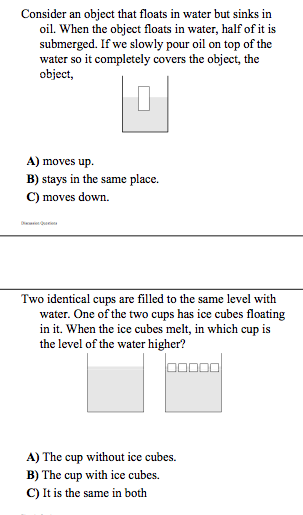 Solved Consider an object that floats in water but sinks in | Chegg.com