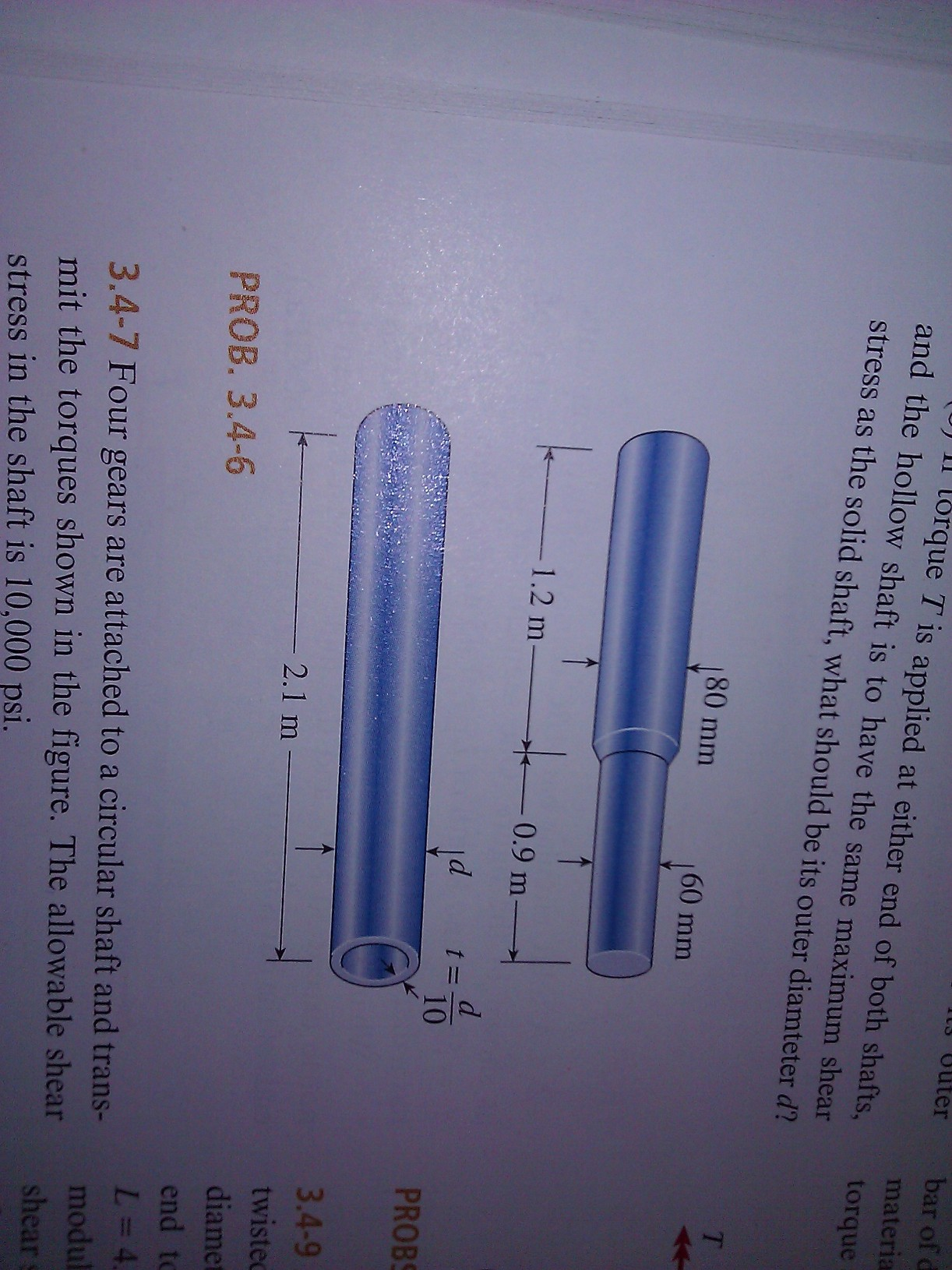 Solved A shaft of solid,circular cross section consisting of | Chegg.com