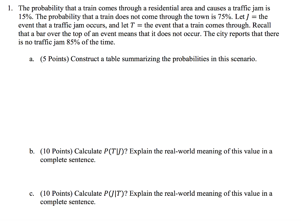 Solved The probability that a train comes through a | Chegg.com
