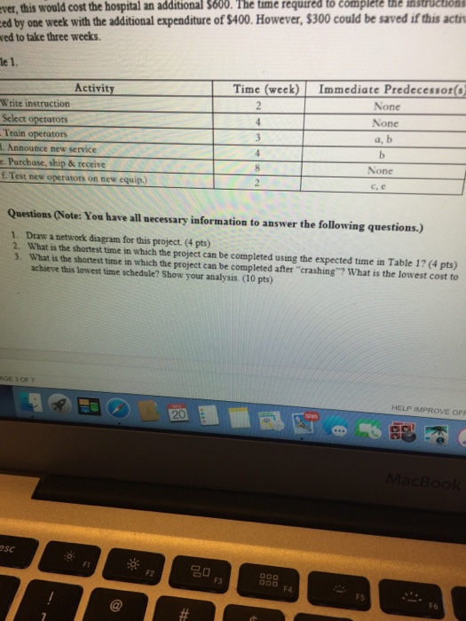 Solved p Print Find .Project Management: Crashing & | Chegg.com