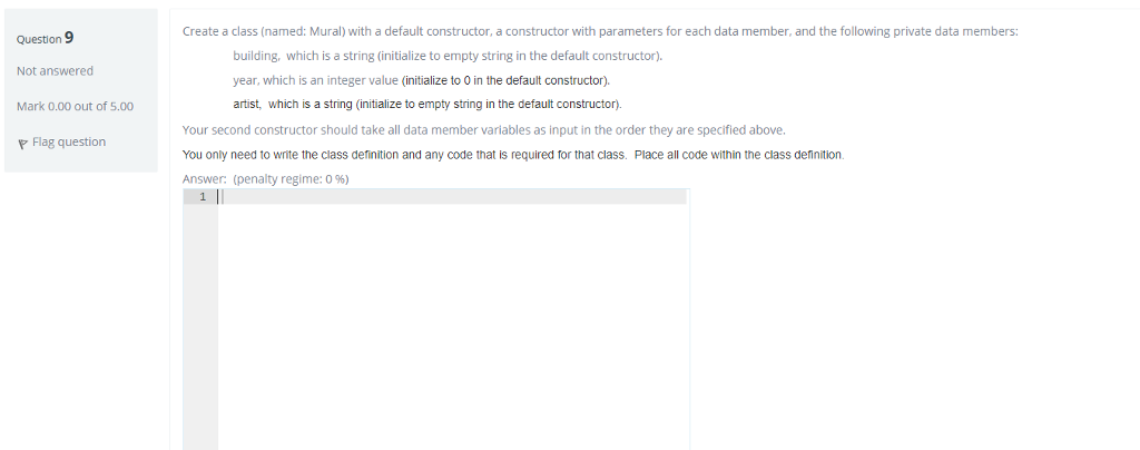 Solved Create a class (named: Mural) with a default | Chegg.com