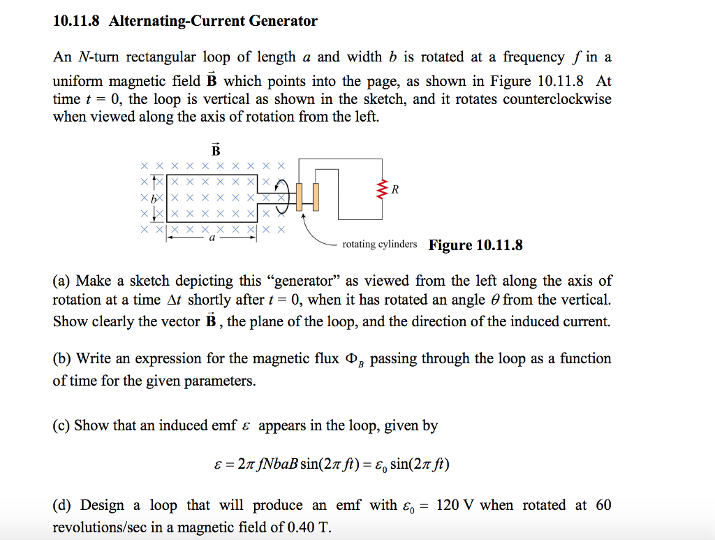 Solved An N-turn rectangular loop of length a and width b is | Chegg.com