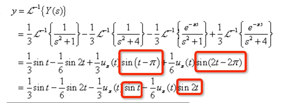 Solved why we can reduce t-pi to t and 2t-2pi to 2t? | Chegg.com