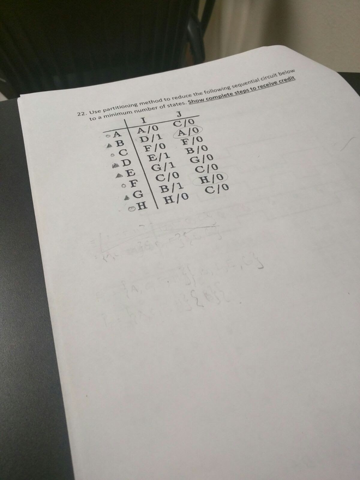 Solved Use Partitioning Method To Reduce The Following Chegg