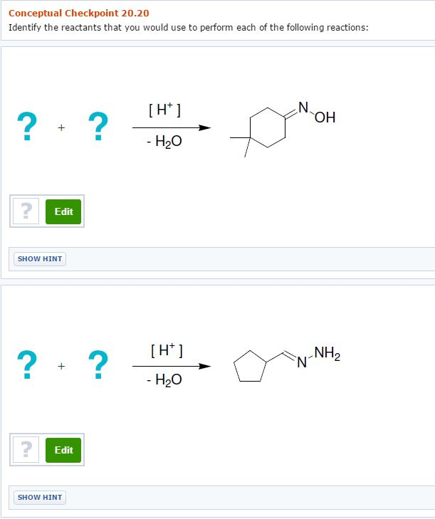 Solved Identify the reactants that you would use to perform | Chegg.com