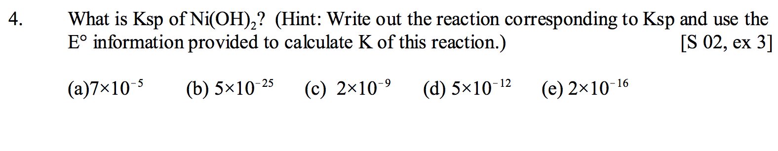 Solved What is Ksp of Ni(OH)2? (Hint: Write out the reaction | Chegg.com
