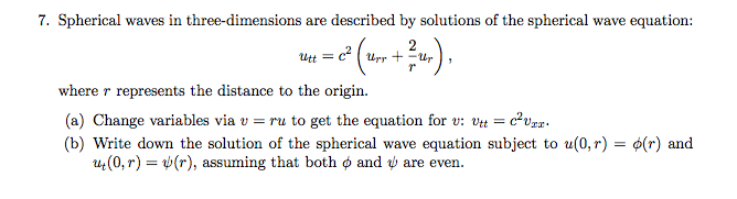 Spherical waves in three-dimensions are described by | Chegg.com