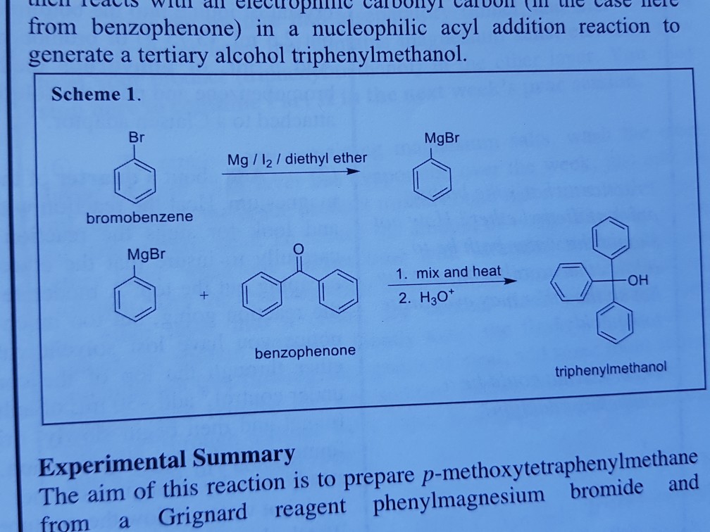 Phenylmagnesium Bromide And Benzophenone