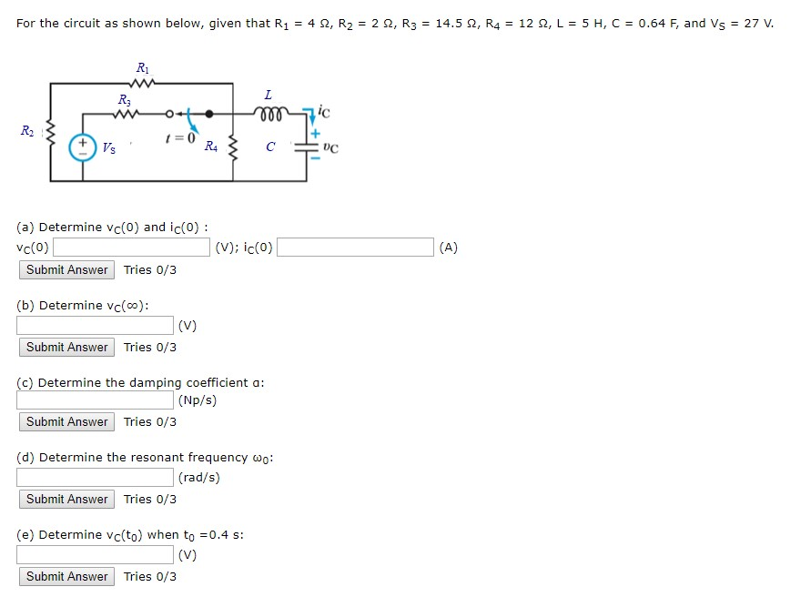 Solved For the circuit as shown below, given that R1 = 4 Ω, | Chegg.com