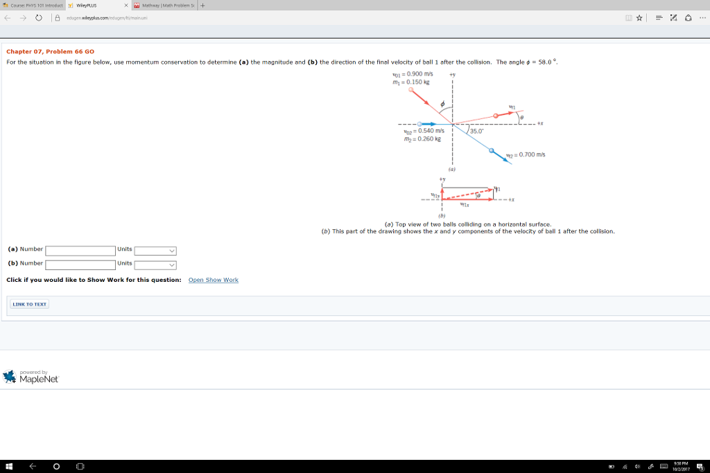 Solved l wieyPUU ☆| 呂。... Chapter 07, Problem 66 GO For the | Chegg.com
