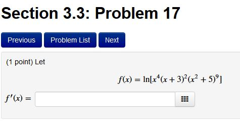 Solved Section 3.3: Problem 17 Previous Problem List Next (1 | Chegg.com