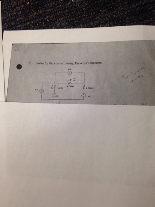 Solved Solve for the current I using Thevenin's theorem. | Chegg.com