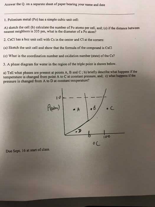 Solved Polonium metal (Po) has a simple cubic unit cell: A) | Chegg.com