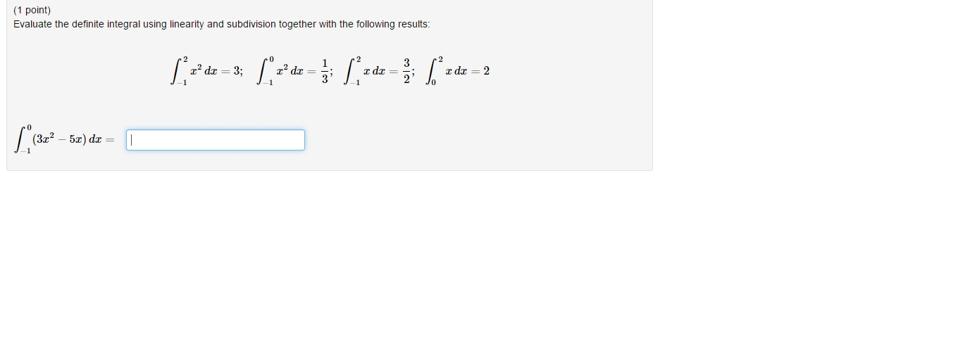 Solved Evaluate the definite integral using linearity and | Chegg.com