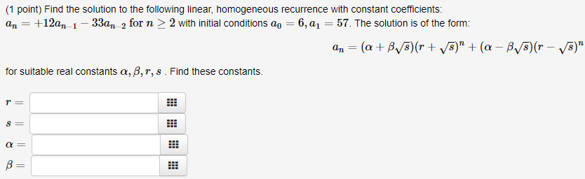 Solved Find the solution to the following linear, homogenous | Chegg.com