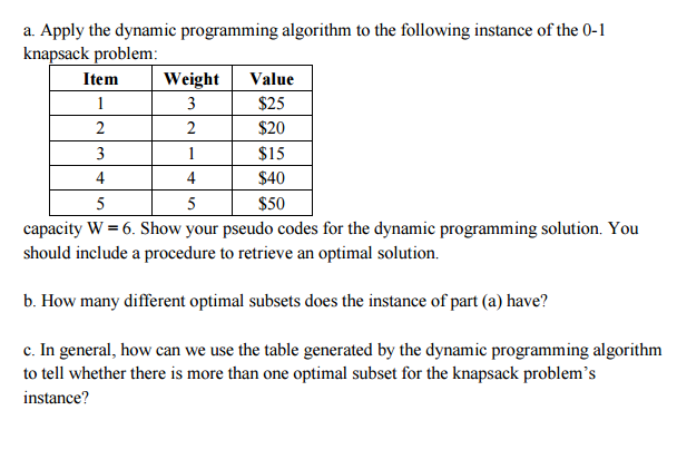 Solved Apply the dynamic programming algorithm to the | Chegg.com