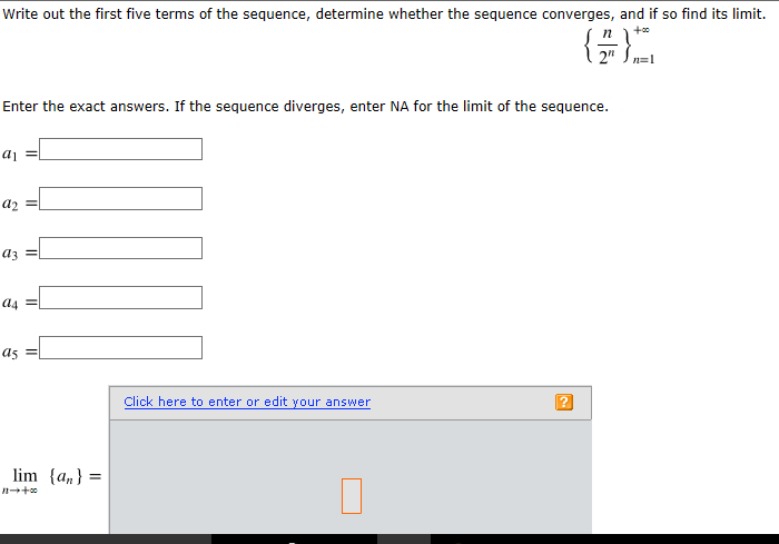 Solved Write out the first five terms of the sequence, | Chegg.com
