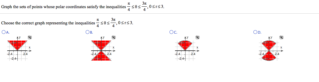 Solved Graph The Sets Of Points Whose Polar Coordinates