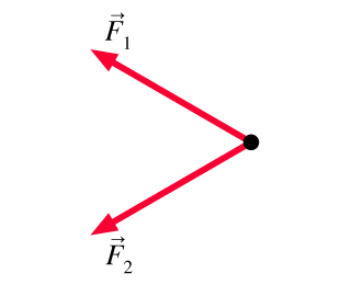 Solved The figure shows two forces acting on an object at | Chegg.com