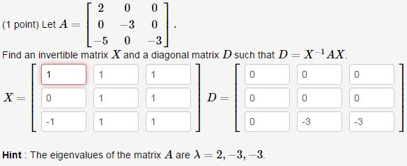 Solved Linear Algebra Diagonalization: Find an | Chegg.com