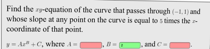 Solved Find the xy-equation of the curve that passes through | Chegg.com